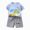 Leey-World Kids Boys Girls Pajamas Set Cartoon Tee Shorts Breathable ...