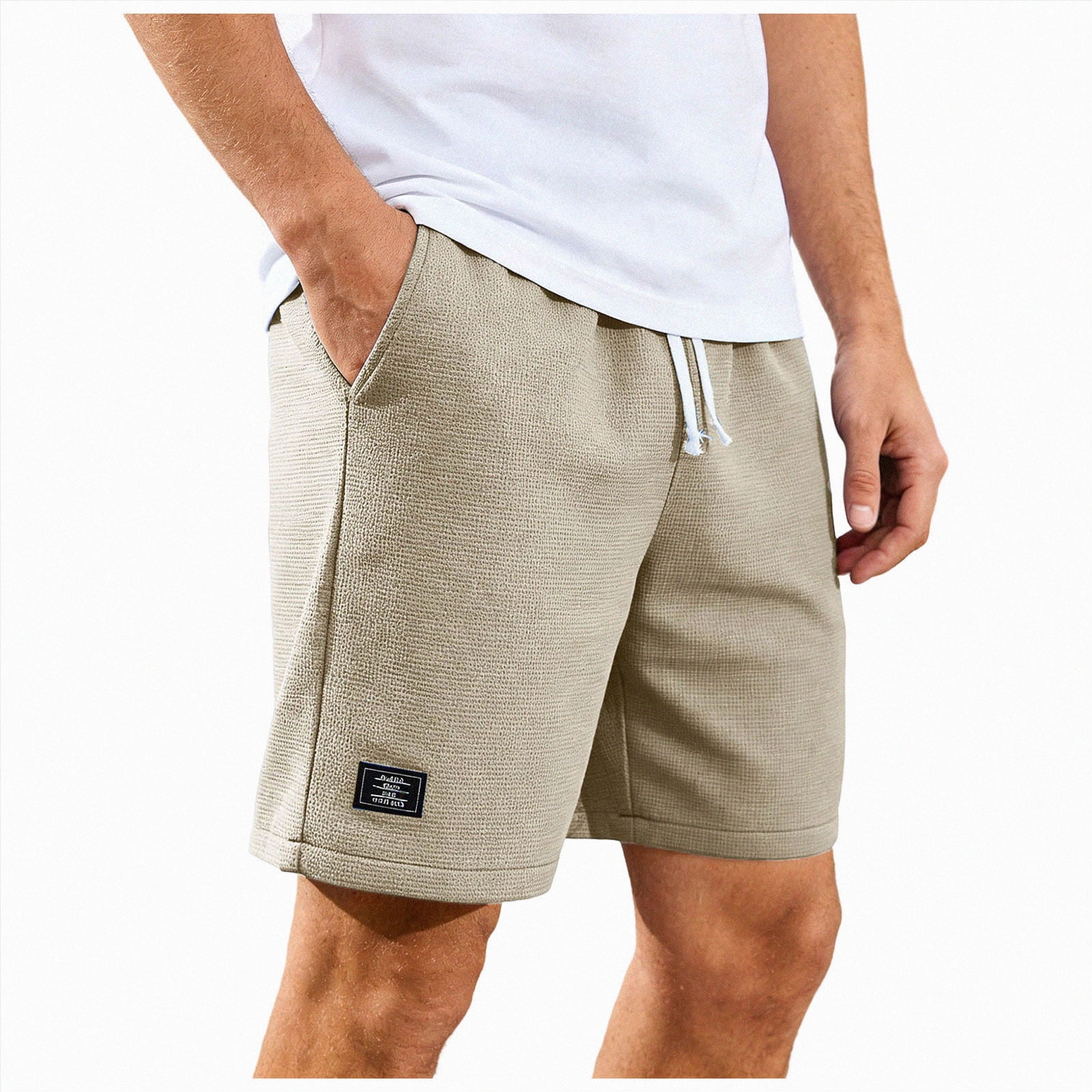 Leey-World Mens Short Mens Cotton Chino Shorts 9 Inch Casual Shorts ...