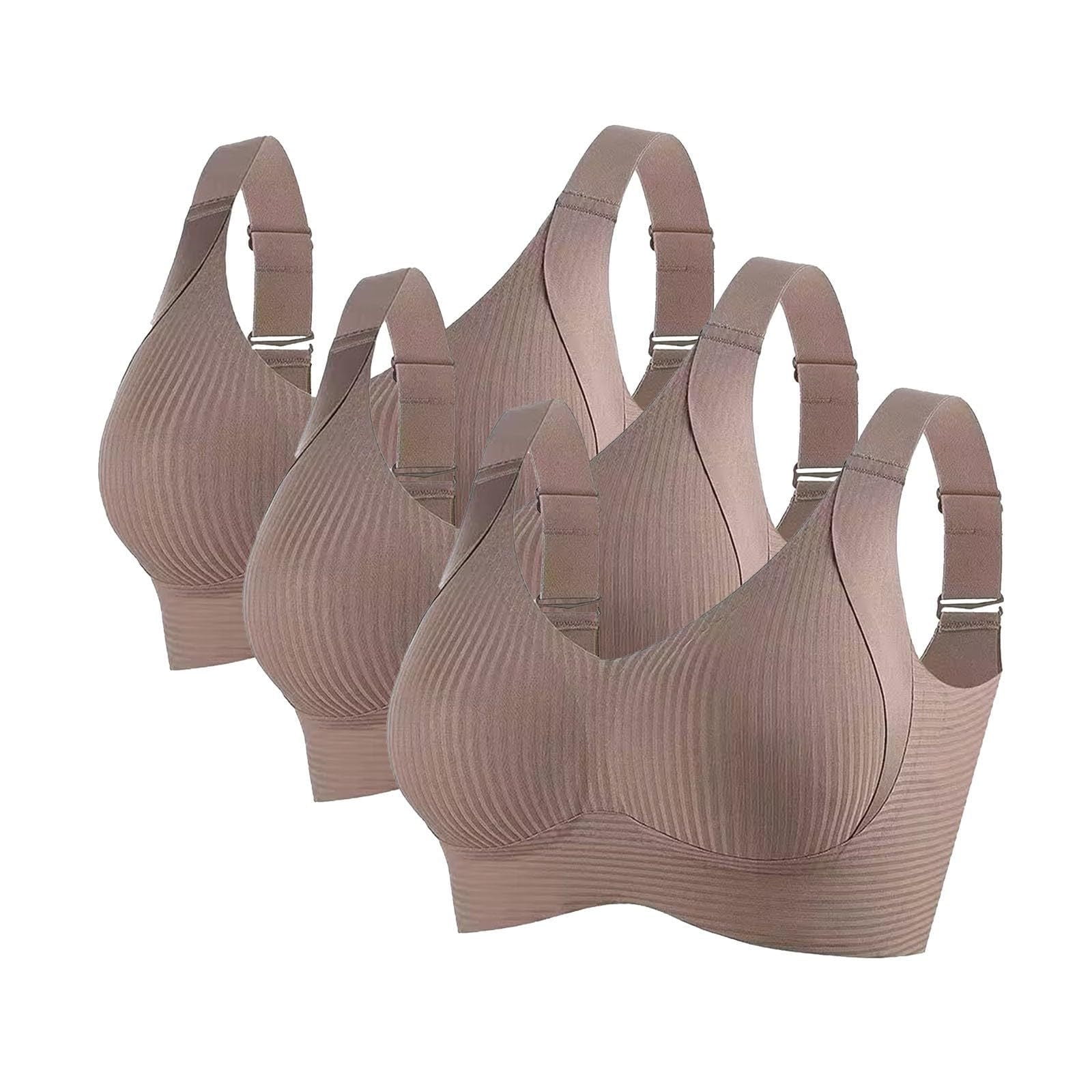 Leey-World Wireless Bra Women's Pure Comfort Front-Close Wireless ...