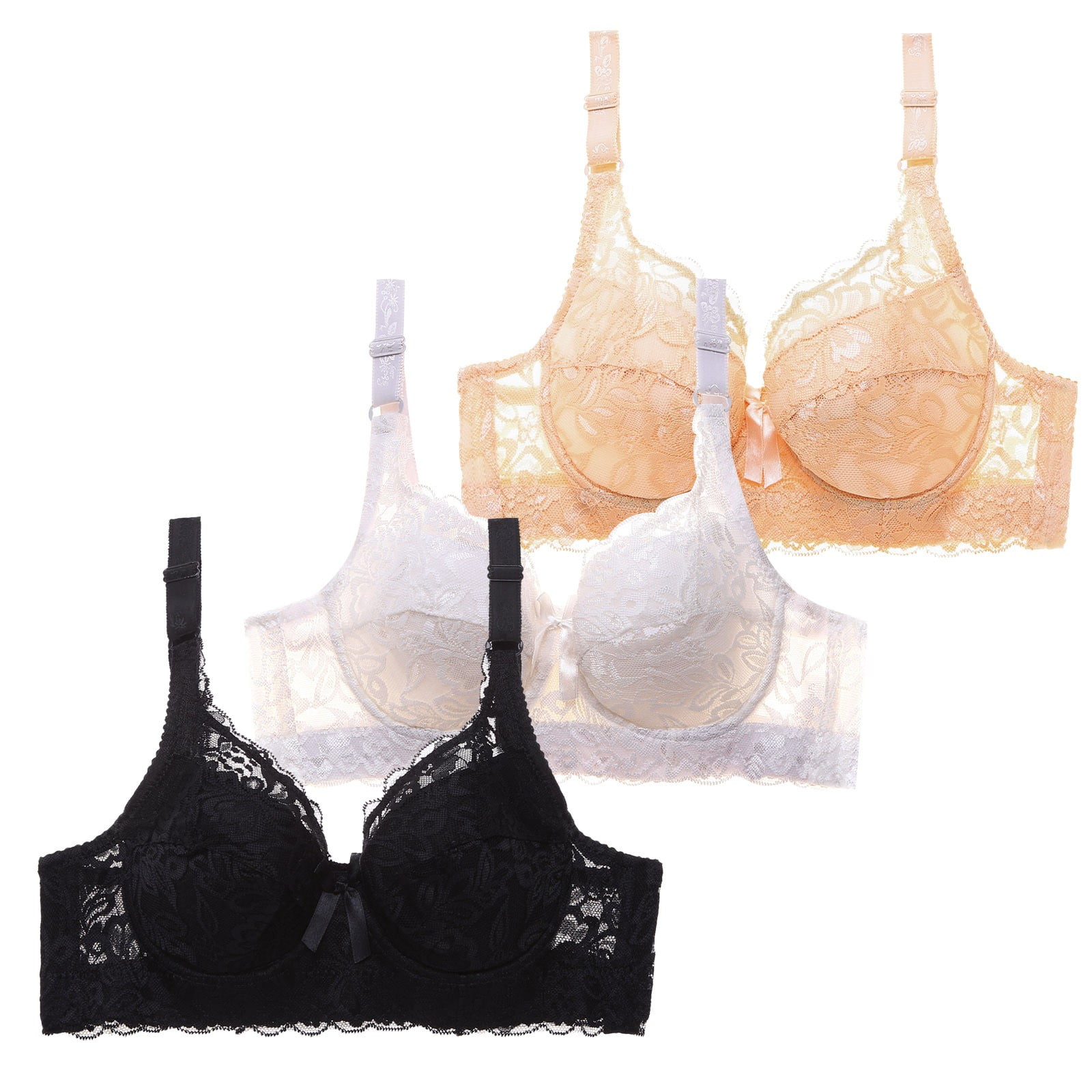 Leey-World Wireless Bras for Women Seamless Ultra Comfort Bra, Natural ...