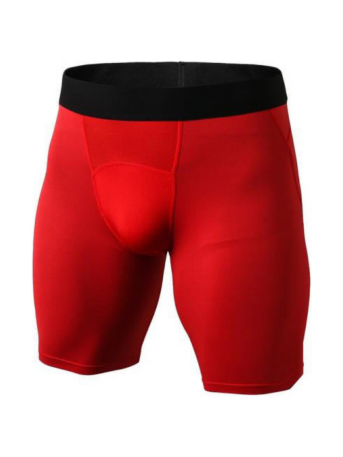 Leezo Men's Sport Performance Boxer Brief Underwear Compression Shorts ...