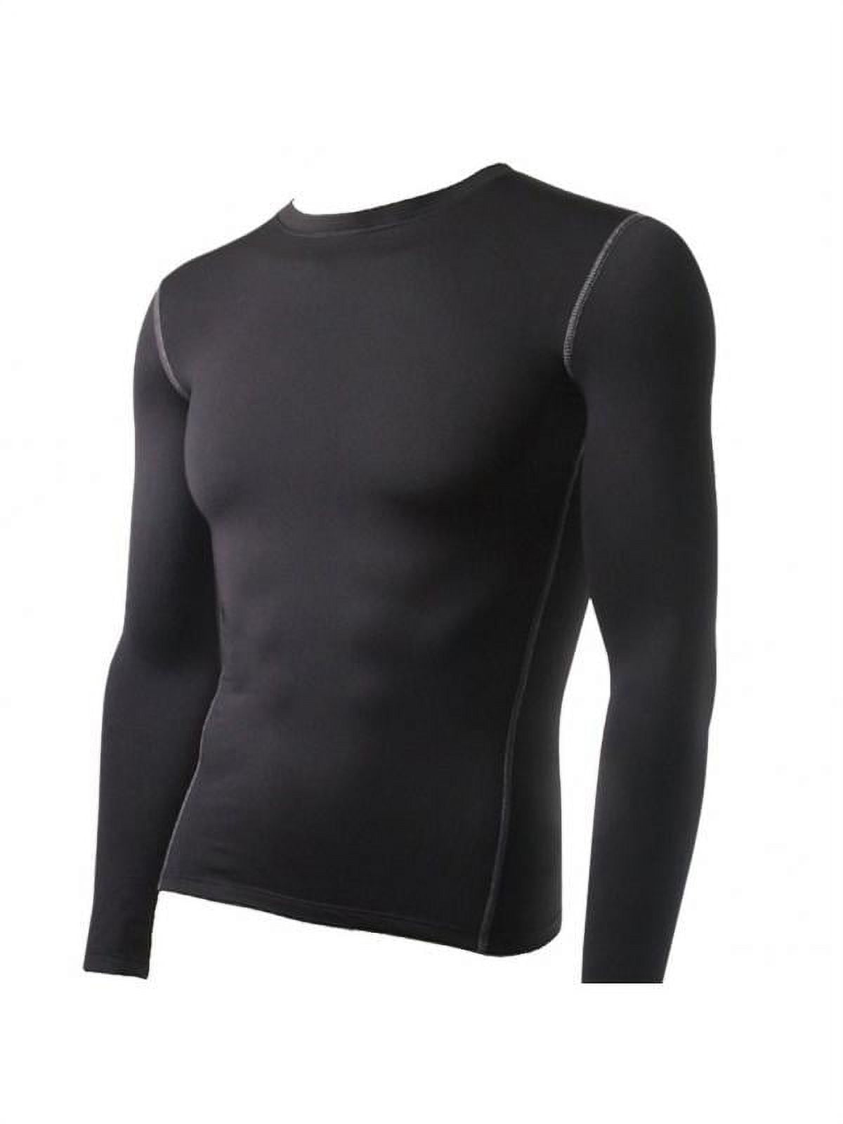 Leezo Thermal Compression Mens Long Sleeves Tops Shirt Base Layer Sport ...