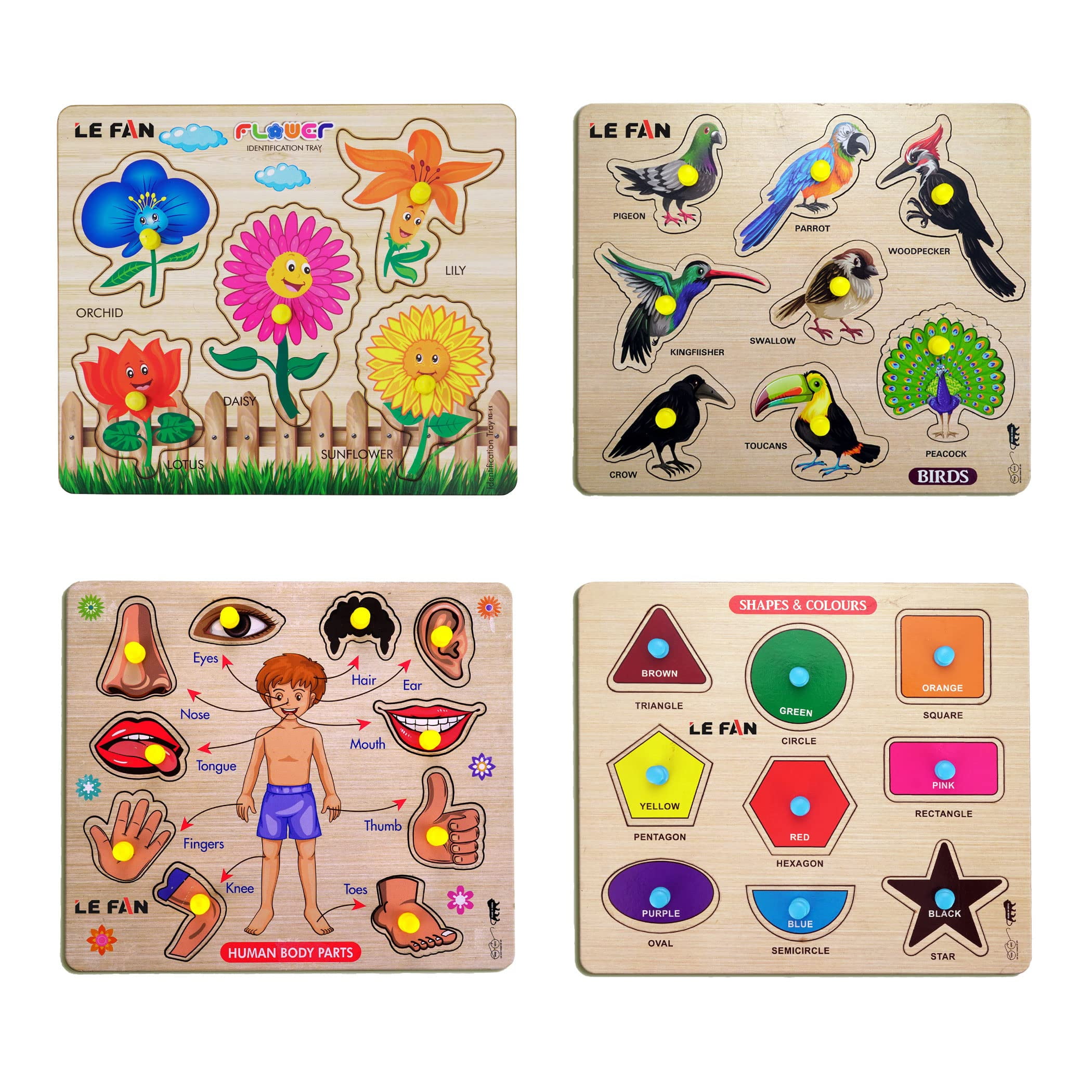 Lefan® Kids Fort Pre Nursery Educational Jigsaw Puzzles For Adults Kids Learning Toys Kit Board ...