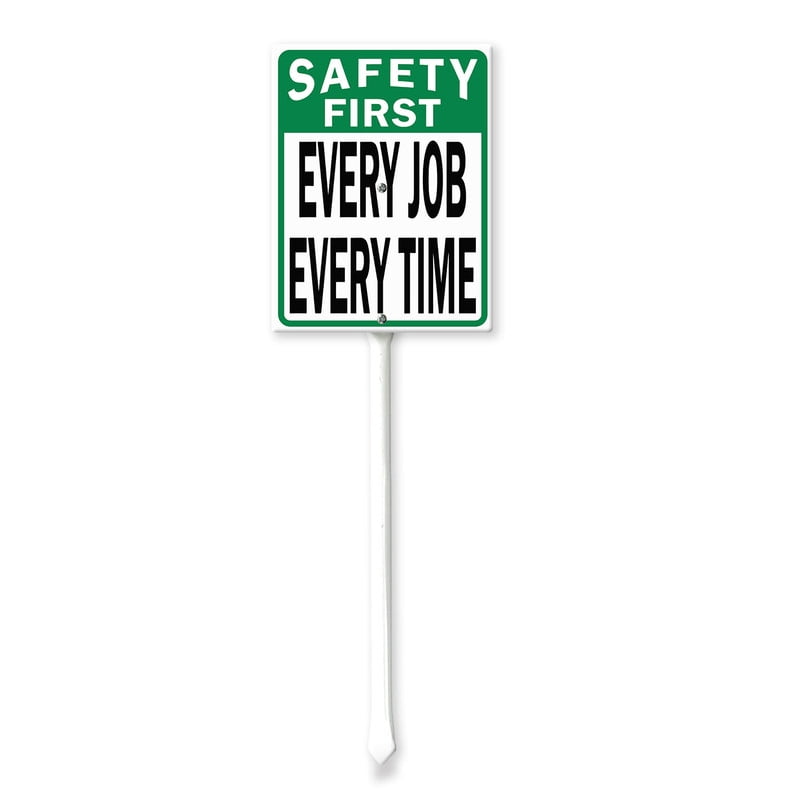 Lefangovs Safety First Every Job Every Time Sign with Stake 8x12inch ...