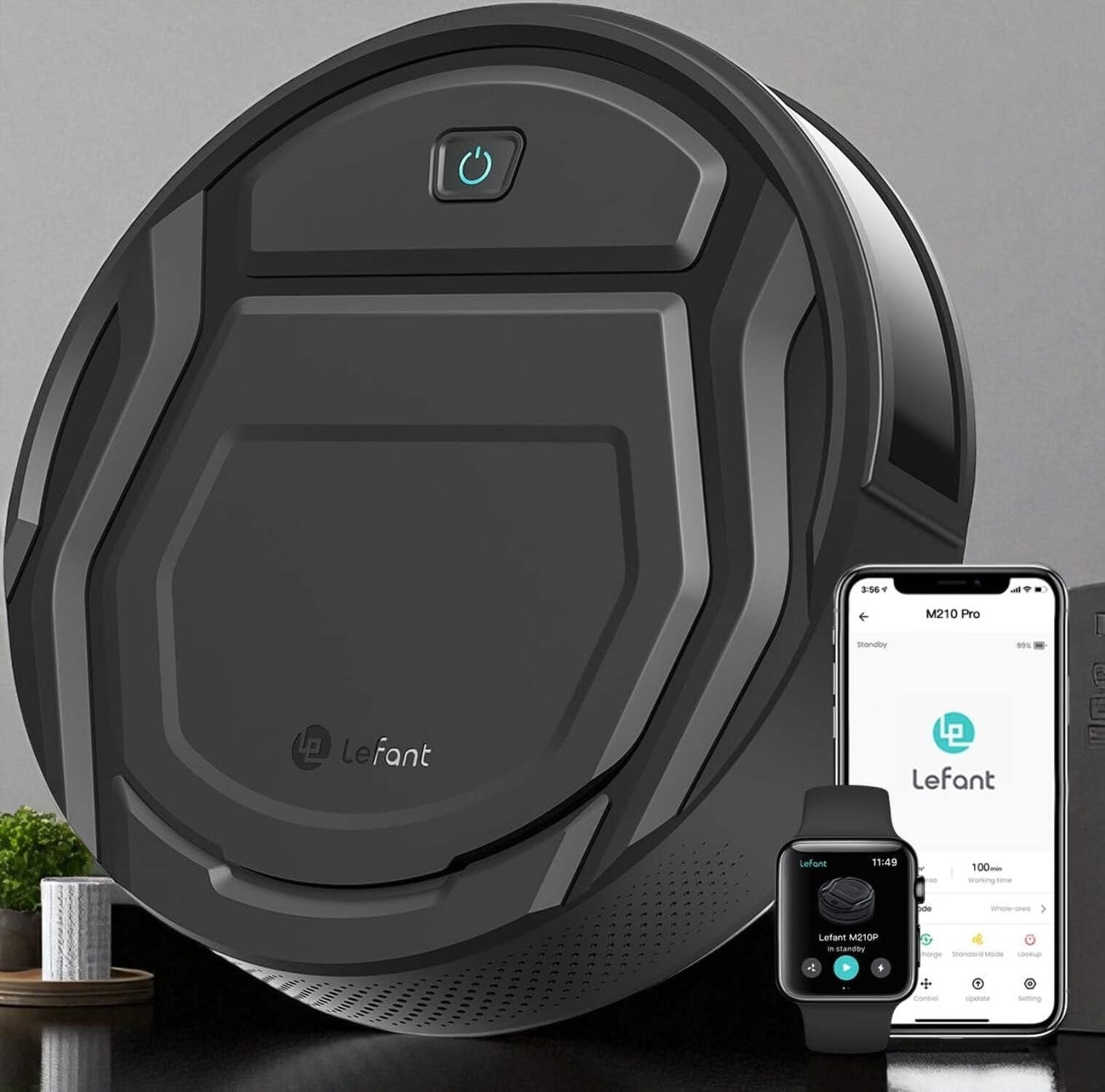 Lefant M210 Pro Robot Vacuum, Strong 2200Pa Suction, 120 Min Runtime ...