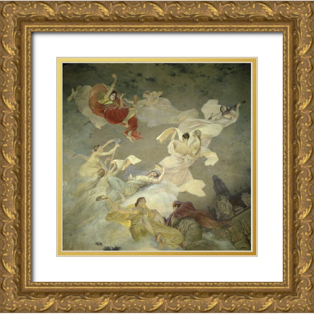 Lefebvre, Jules Joseph 15x15 Gold Ornate Wood Framed with Double ...