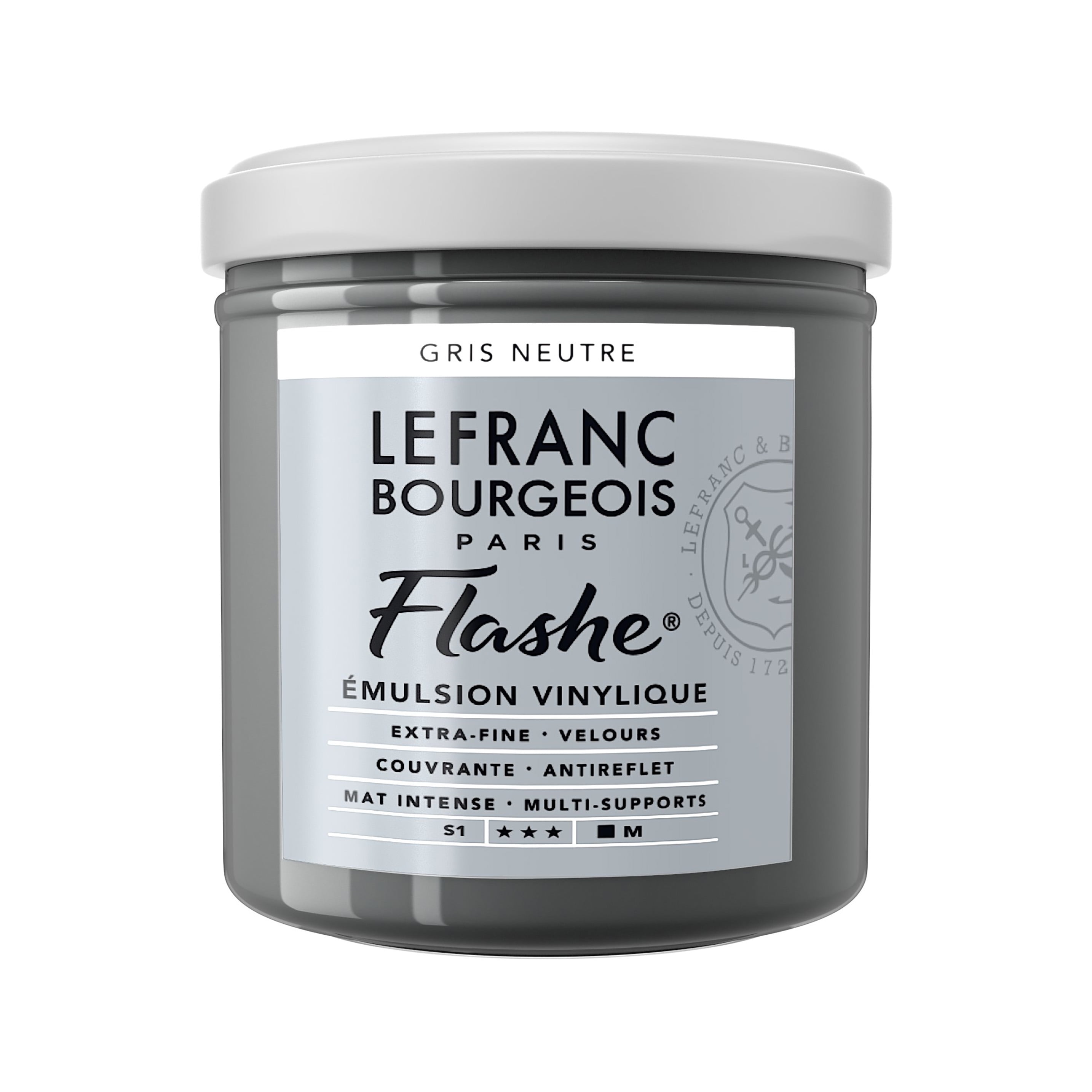 Lefranc & Bourgeois Flashe Matte Artist's Color, 125ml, Neutral Gray ...