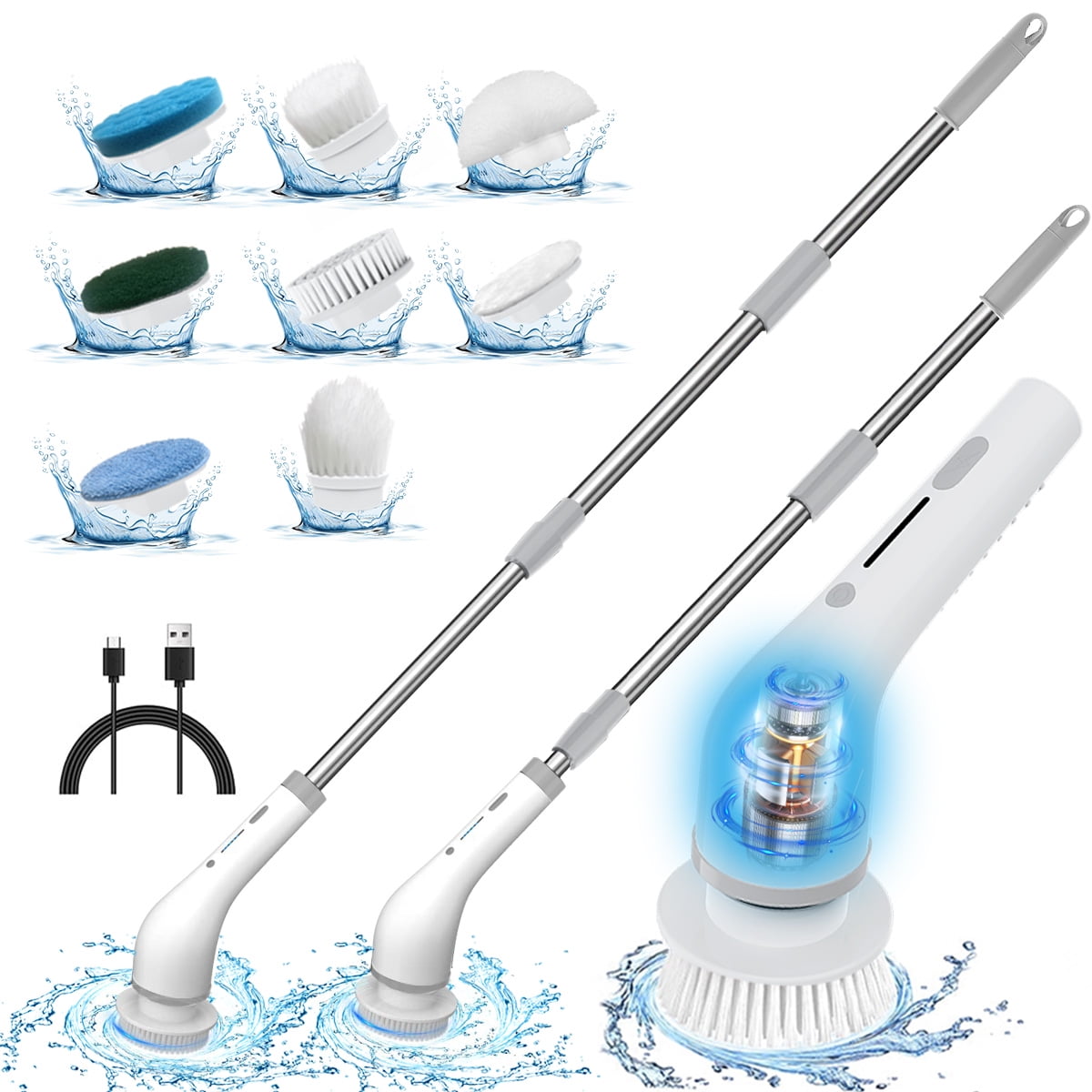 Lefree Electric Spin Scrubber Cordless Power Cleaning Brush, 2-Speed ...