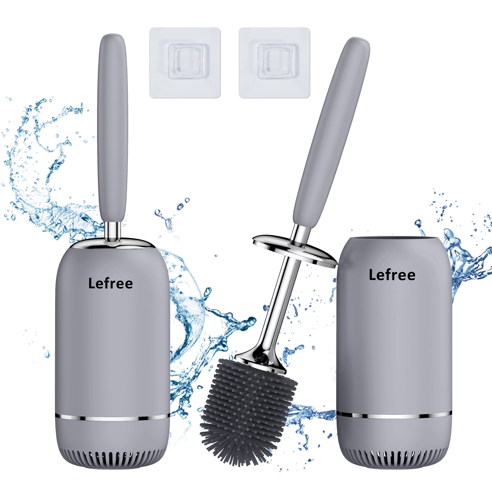 Lefree Silicone Toilets Brush Holder Set Bathroom Cleaning Supplies 2 ...