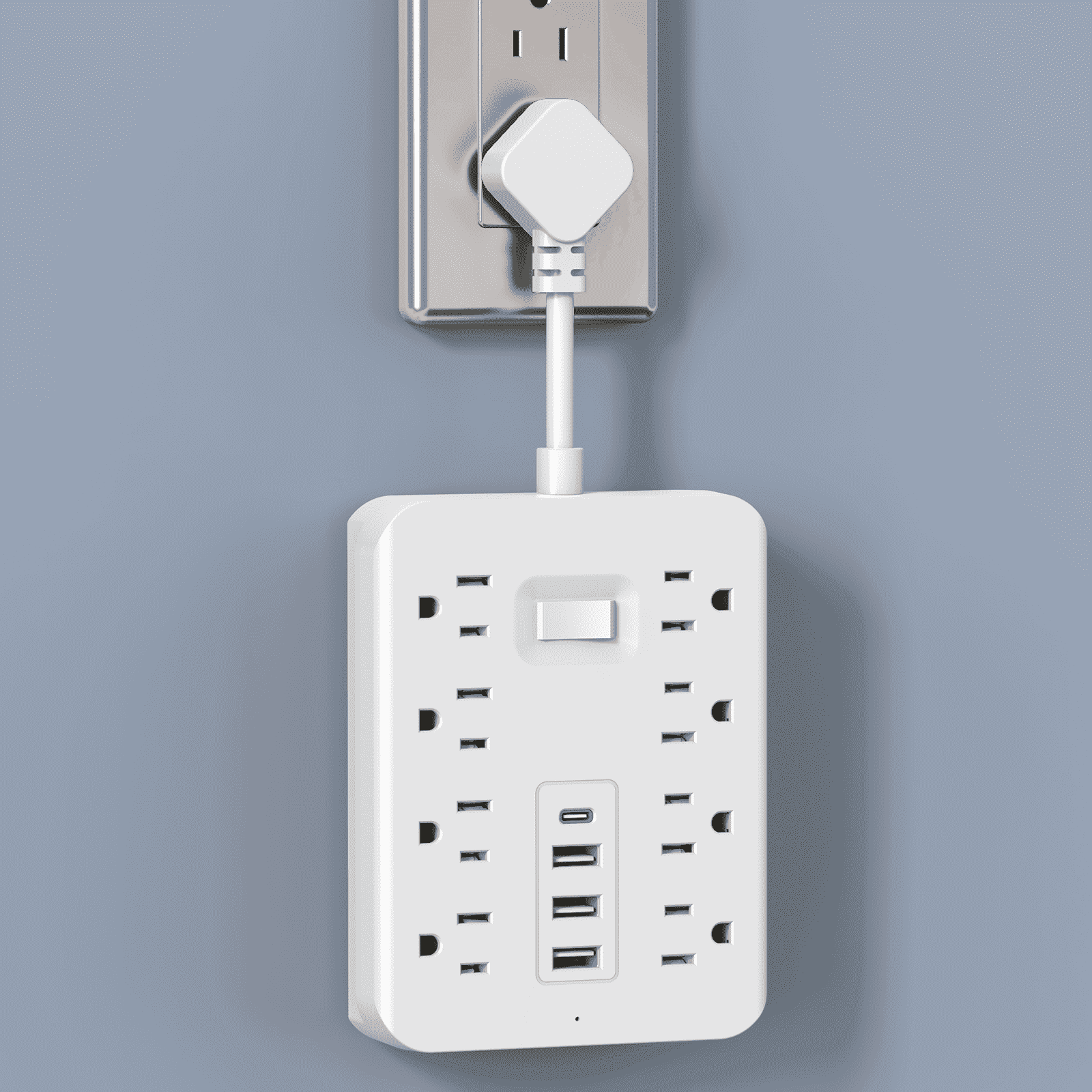 Lefree Surge Protector Power Strip - 8 Outlets with 4 USB (1 USB C 15W ...