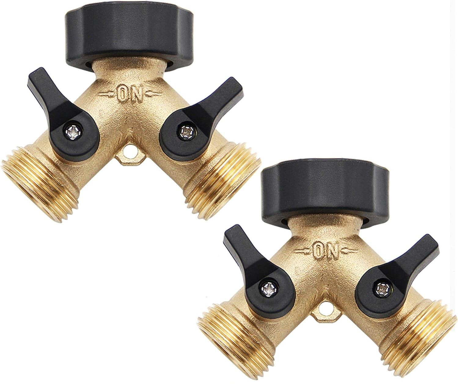 "Lefree Outdoor Water Double Dual Divider Metal Yard Garden Hose ...