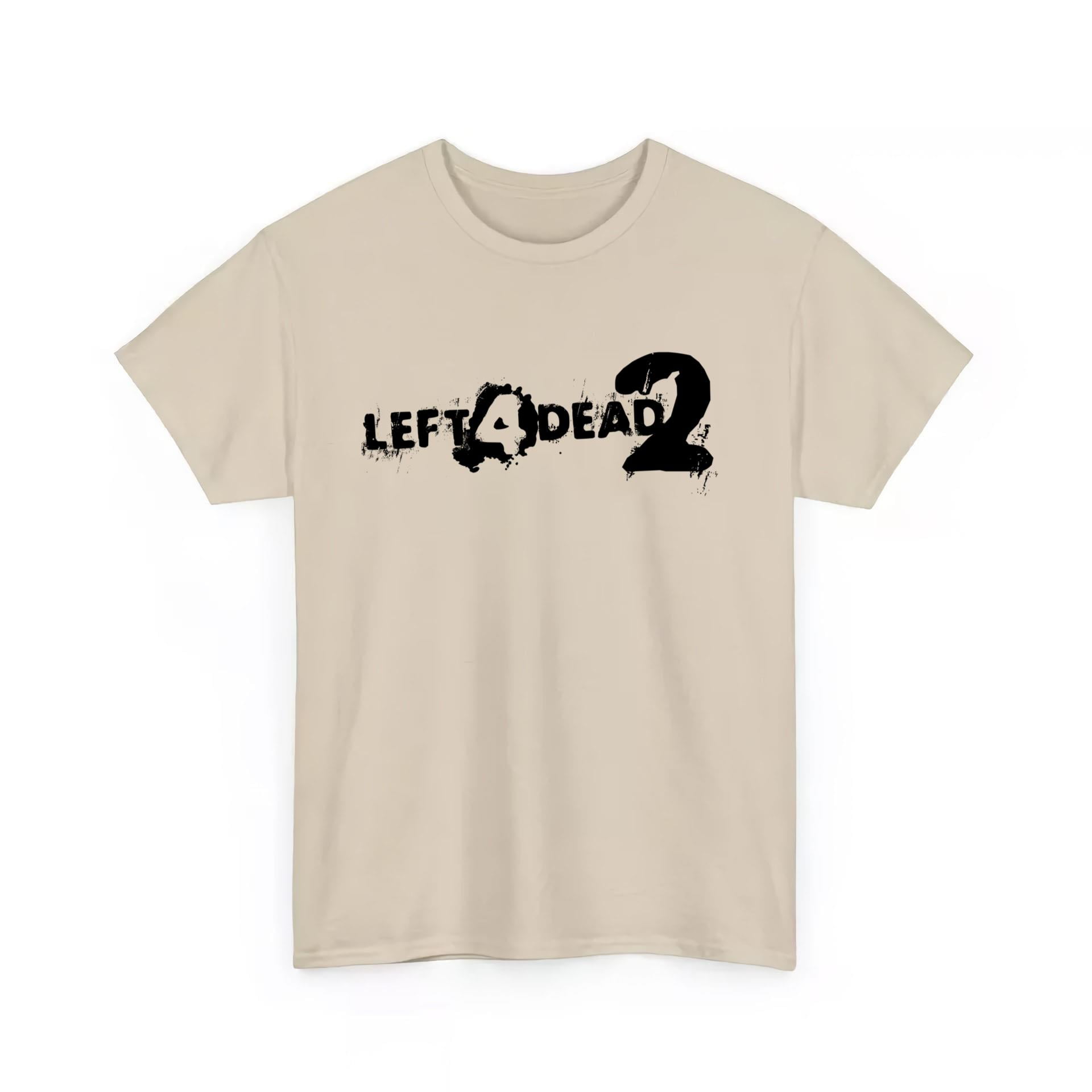 Left 4 Dead 2 Black and White Logo, vintage marketing tee for L4D promo ...