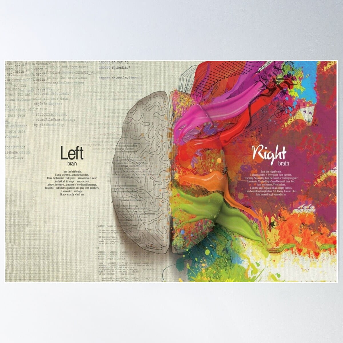 Left Brain Right Brain Psychology Science Infographic | School Learning ...