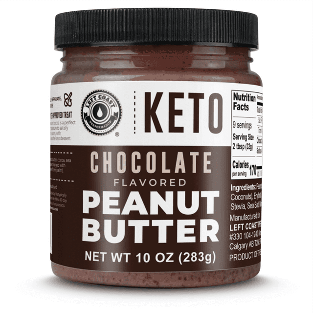 Left Coast Performance Keto MCT Peanut Butter Chocolate Flavor Coconut ...