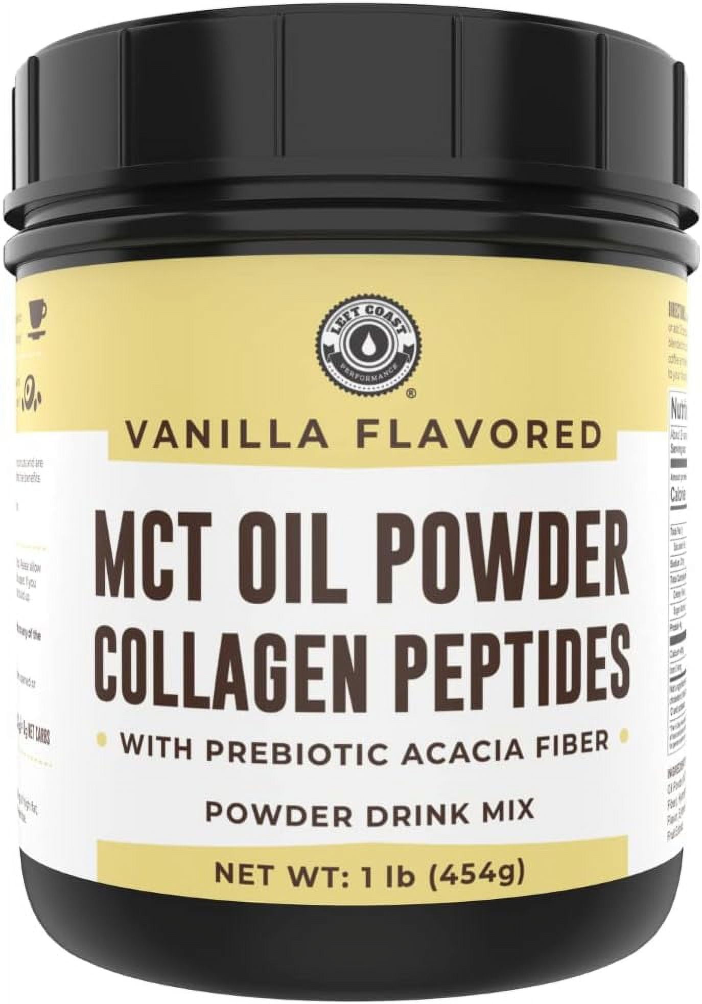 Left Coast Performance Keto MCT Oil, Grass Fed Collagen Peptides ...