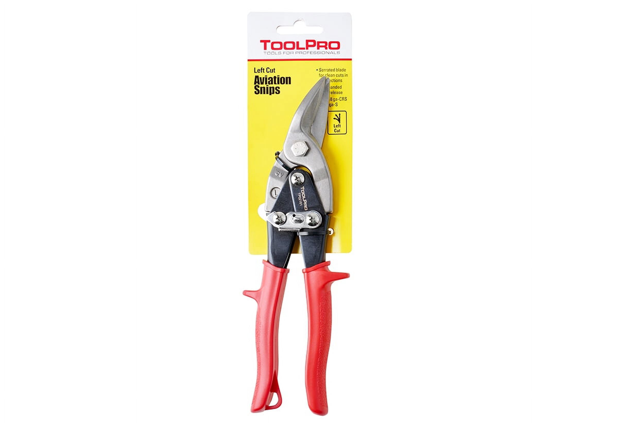 Left Cut Aviation Snips with Red Grips - Walmart.com