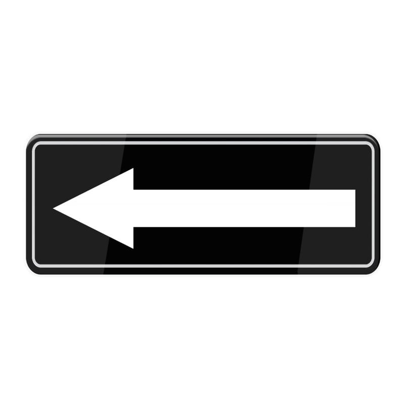 Left Directional Arrow Sign, 10X3 Inch Acrylic Plaque With Strong ...