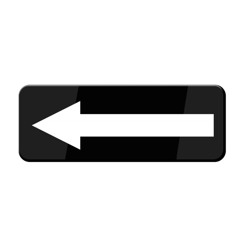 Left Directional Arrow Sign Stickers, 10X3 Inch Acrylic Plaque With ...