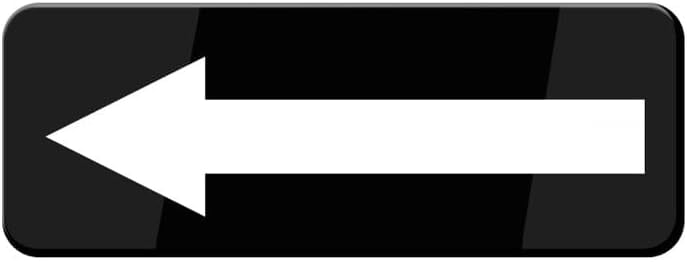 Left Directional Arrow Sign Stickers, 8X3 Inch Acrylic Plaque With ...