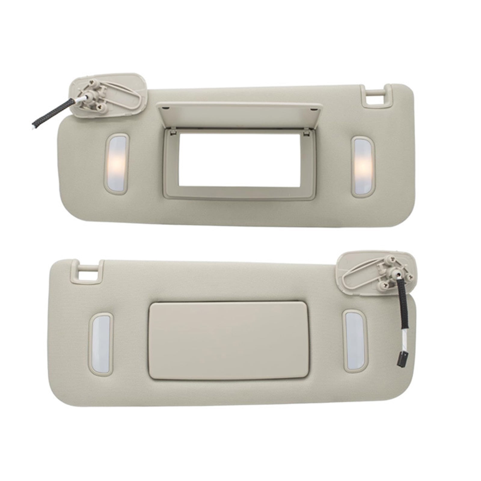 Left Driver & Right Passenger Side Car Sun Visor With Makeup Mirror For ...