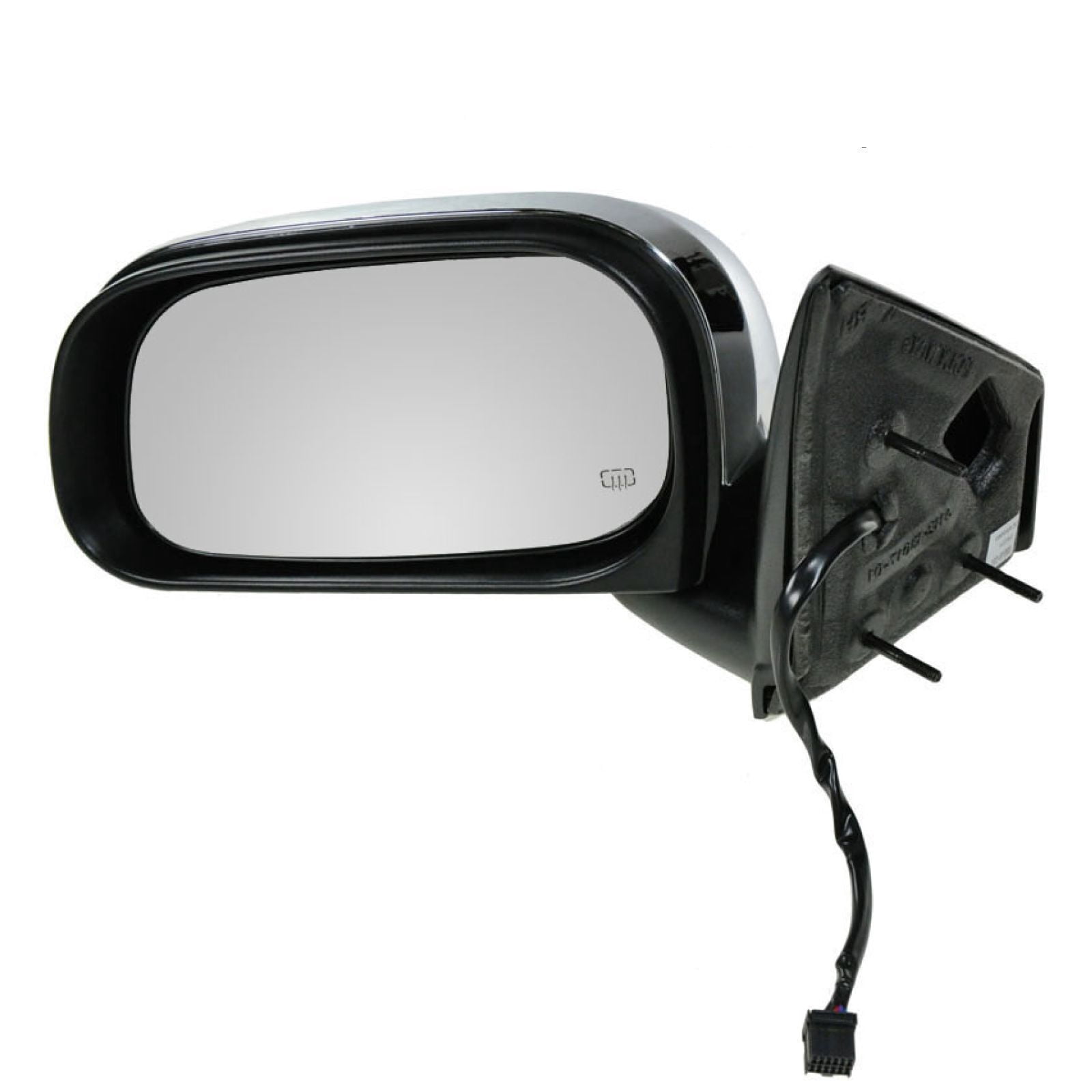 Left Driver Side Chrome Power Heated Exterior Door Rear View Mirror ...