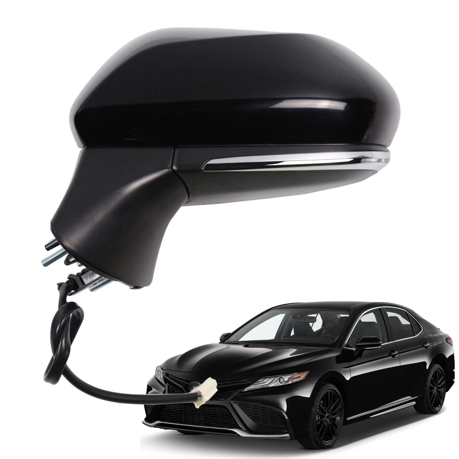 Left Driver Side Mirror for 2018-2024 Toyota Camry Power Heated Lamp ...
