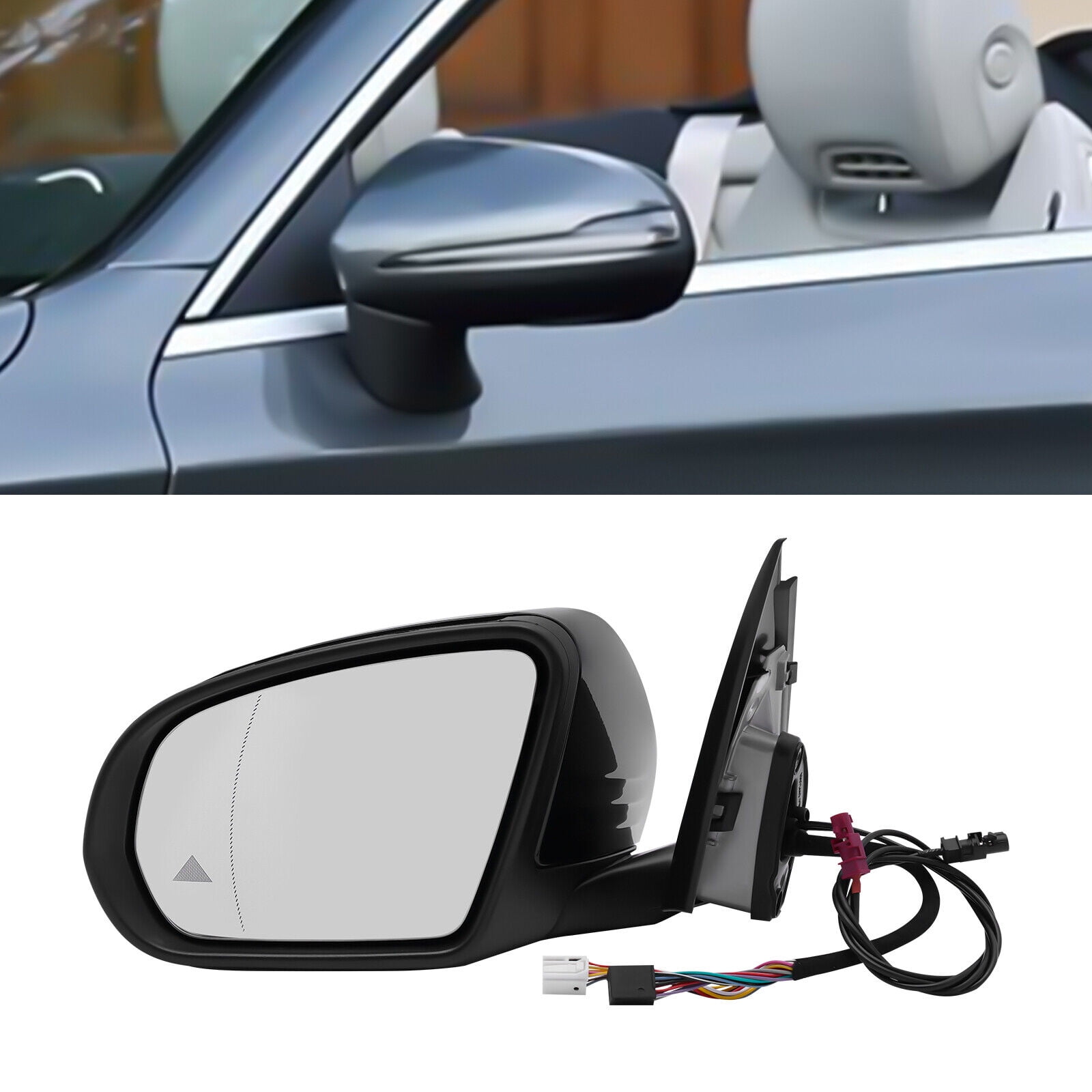 Left Driver Side Rear View Mirror For Mercedes W205 Benz C class C300 ...