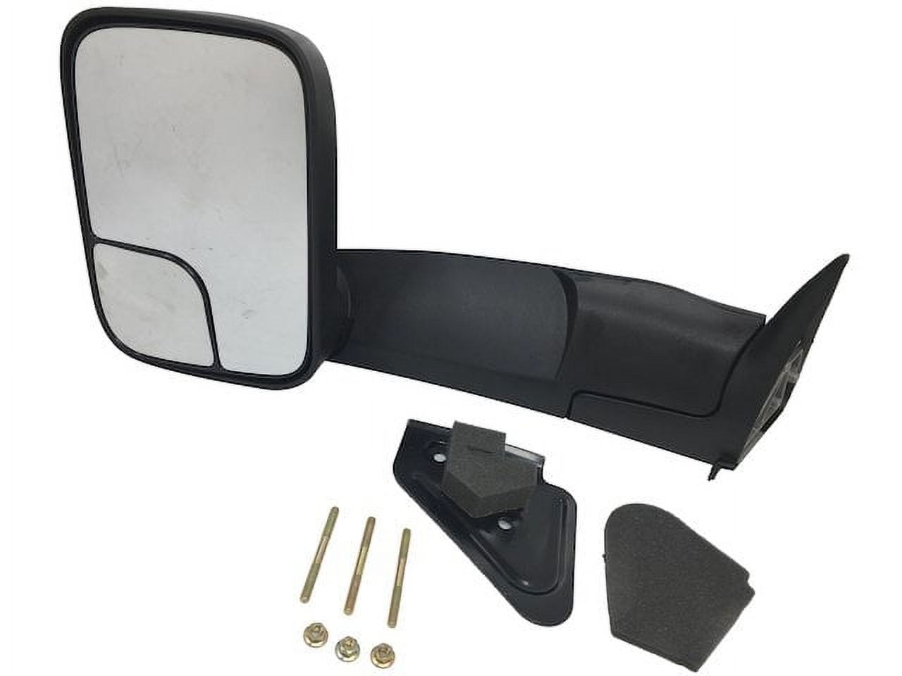 Left Driver Side Tow Mirror - Textured Black - Manual Folding - Flip Up - Compatible with 1994 ...