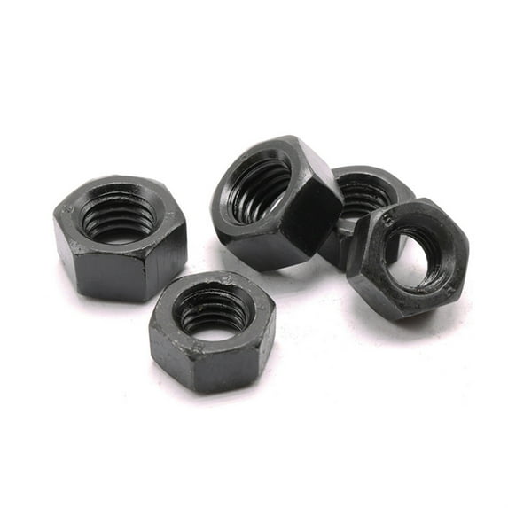 Left Hand Thread Hex Nut Carbon Steel Black Fine Thread Metric M3 M4 M5 ...