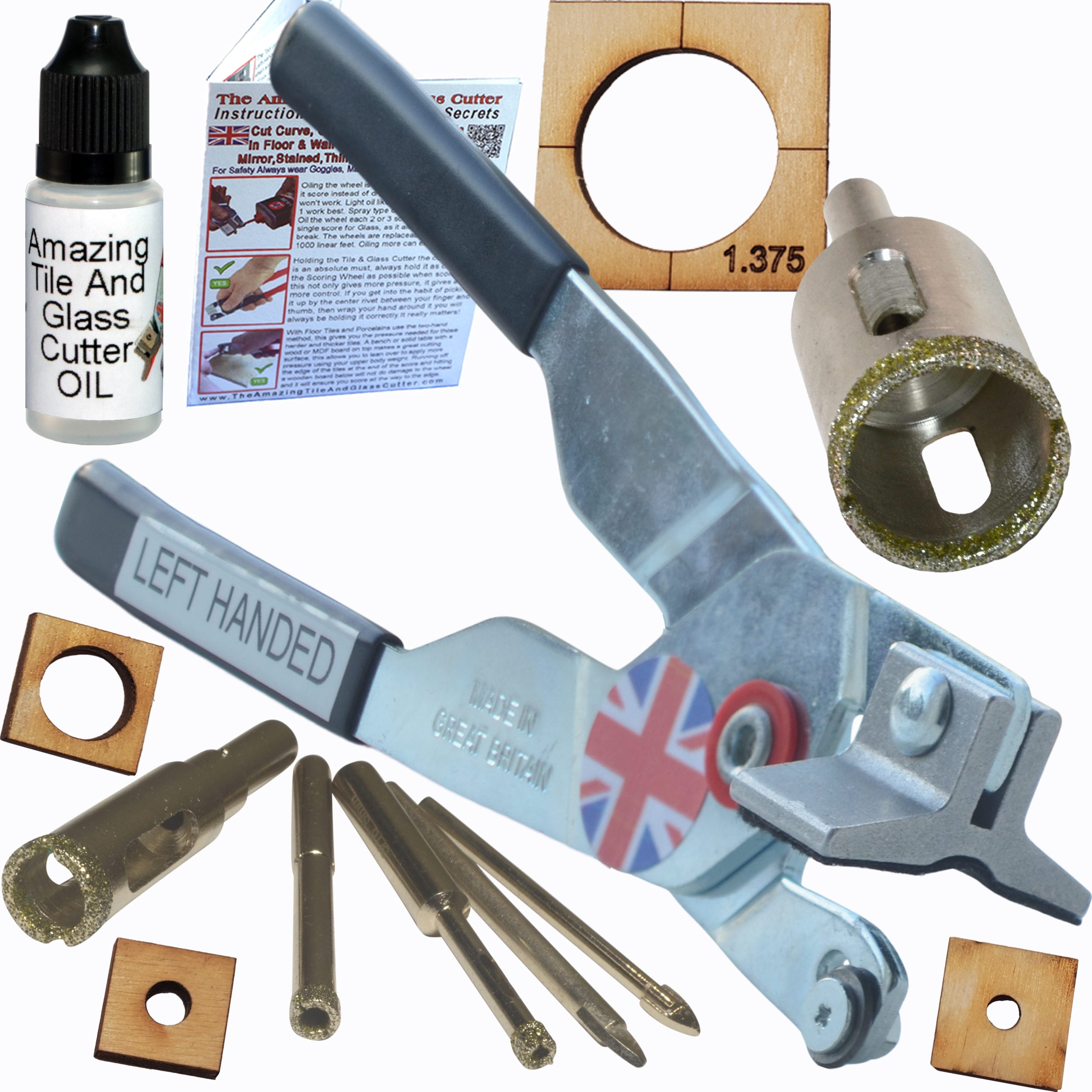Left Handed Glass Cutters for Stained Glass with Running Pliers Wine ...
