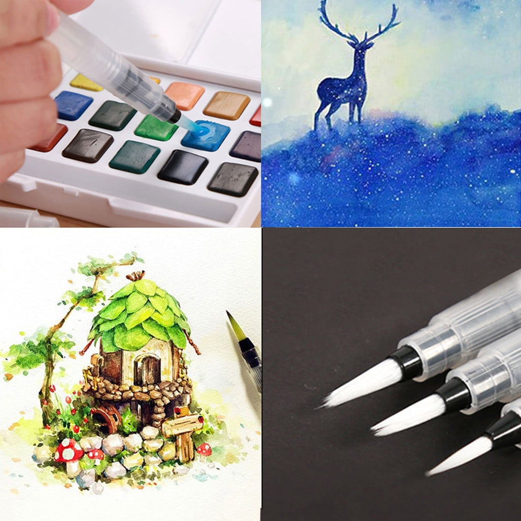 Left Handed Pen,Pen Brush Ink Drawing Pilot Pen 3PC Painting Refillable ...