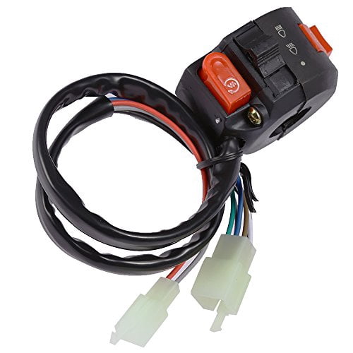 Left Handlebar Start ATV Kill Light Starter Switch Fit for 50cc 70cc ...