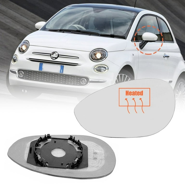 Left Heated Car Side Wing Mirror Glass For Fiat 500 500C 2007 2023 Replacement Left Right Rearview Replacement