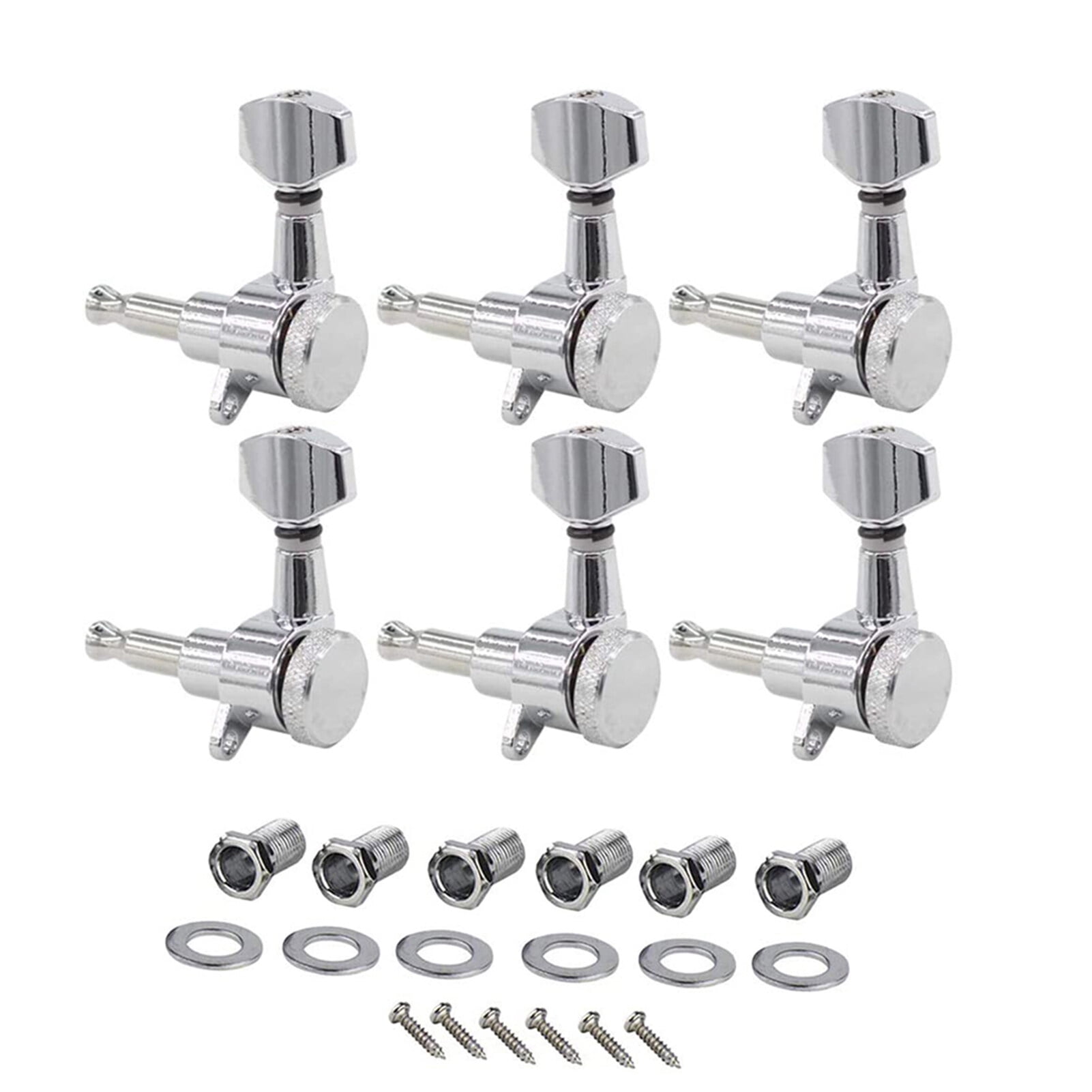 Left Inline Electric Guitar Tuning Peg Sealed Locking Tuners Chrome ...