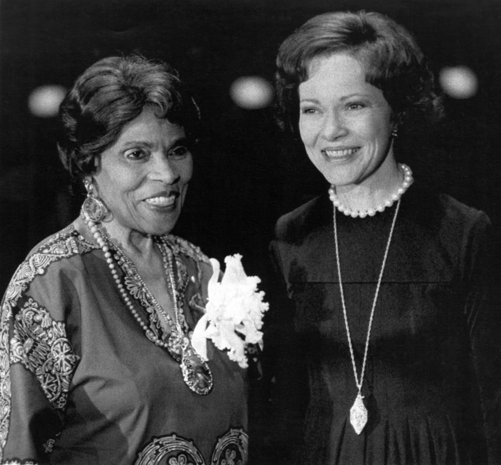 From Left Marian Anderson And First Lady Rosalynn Carter At The 75Th ...