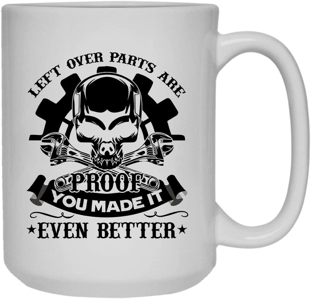 Left Over Parts Mechanic Coffee Mug, Cold Brew Coffee Mug 15 oz ...