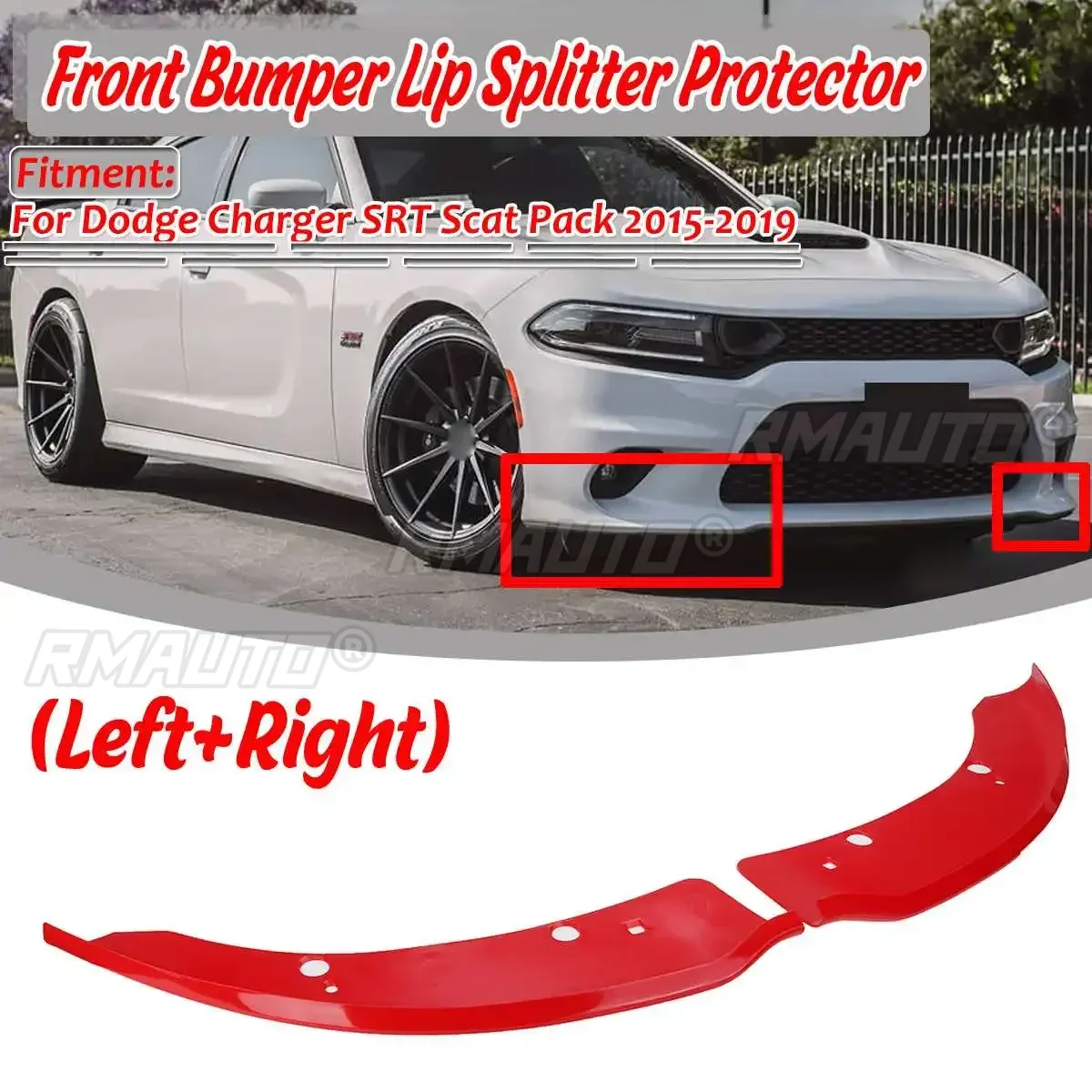 Left+Right Car Front Bumper Splitter Lip Deflector Lips Diffuser ...