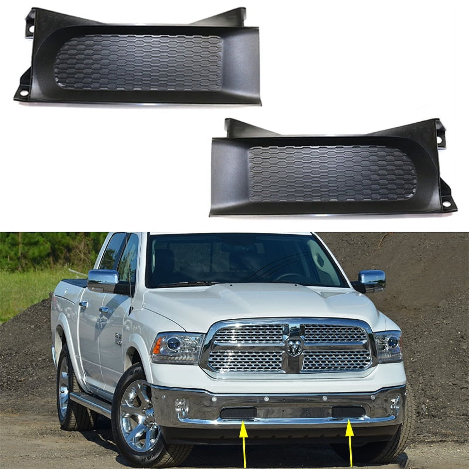 Left & Right-Car Front Bumper for Dodge Ram, Lower Trim, Grille Cover ...
