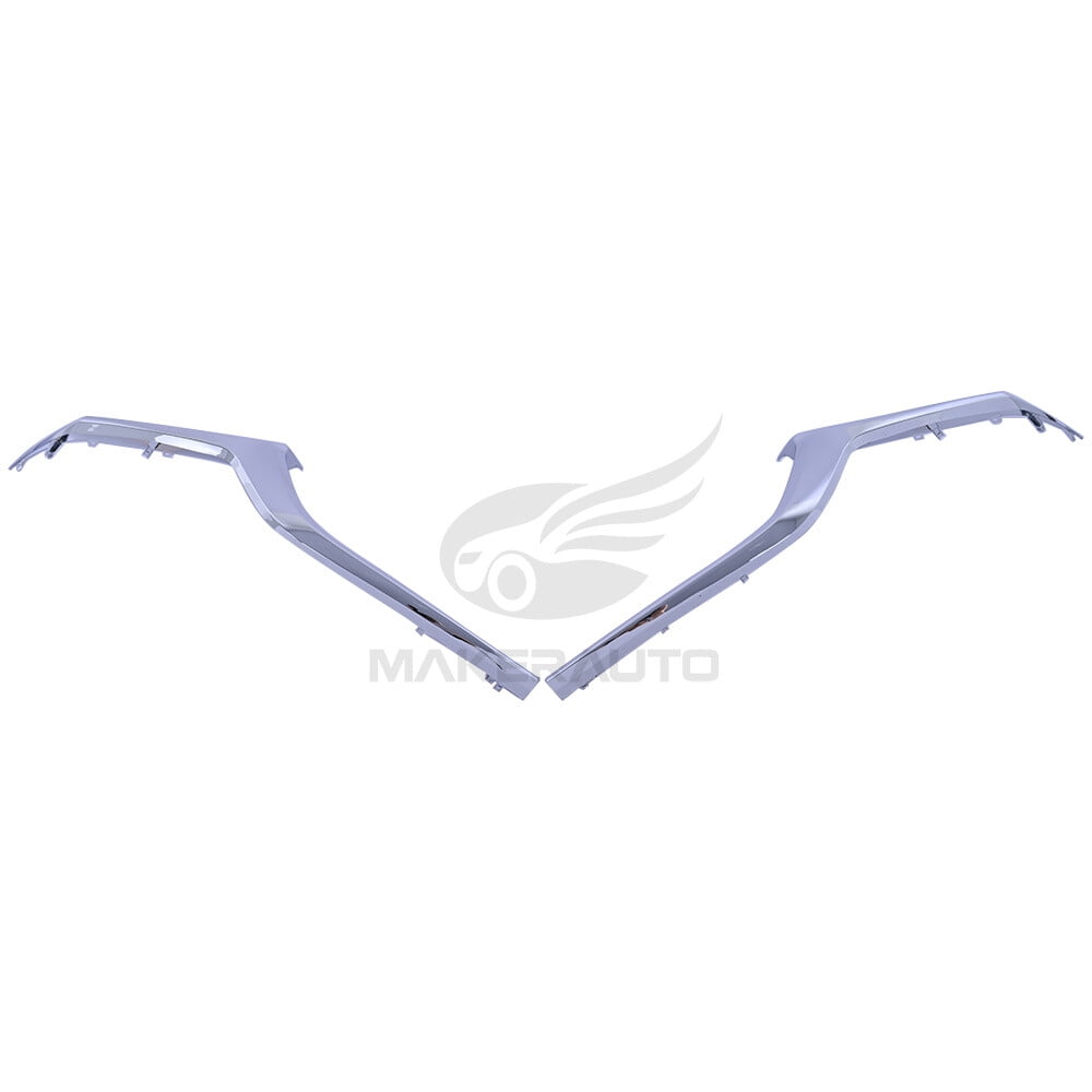 Left + Right Chrome Front Bumper Grille Molding Trim For 2020 2021 2022 ...