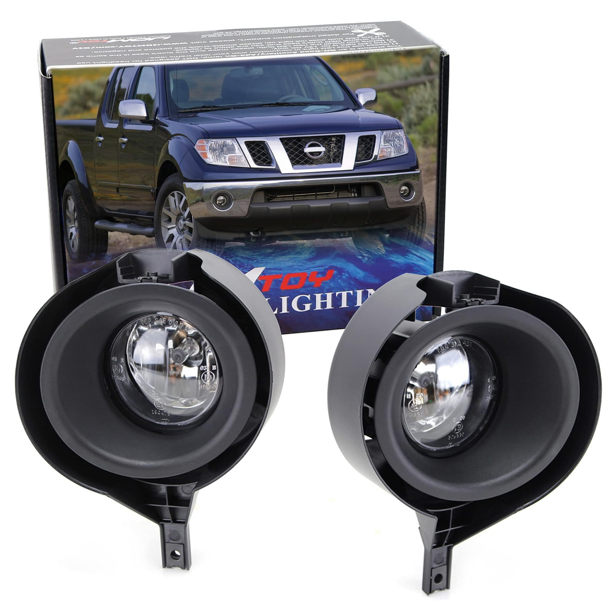 Left/Right Clear Lens Fog Lights Foglamp Kit w/Halogen Bulbs, Bezel ...