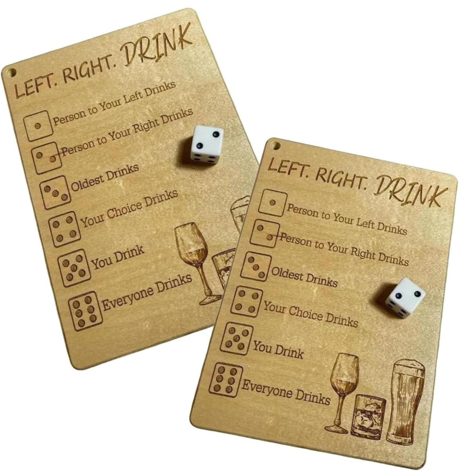 Left Right Drink Drinking Game Adult Drinking Game Left Right Center ...
