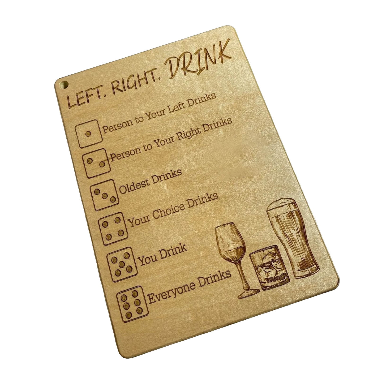 Left Right Drink Drinking Game Roll The Dice To Determine The Of The ...