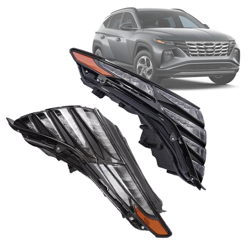 Left+Right LED DRL Headlight For 2022 2023 2024 Hyundai Tucson ...