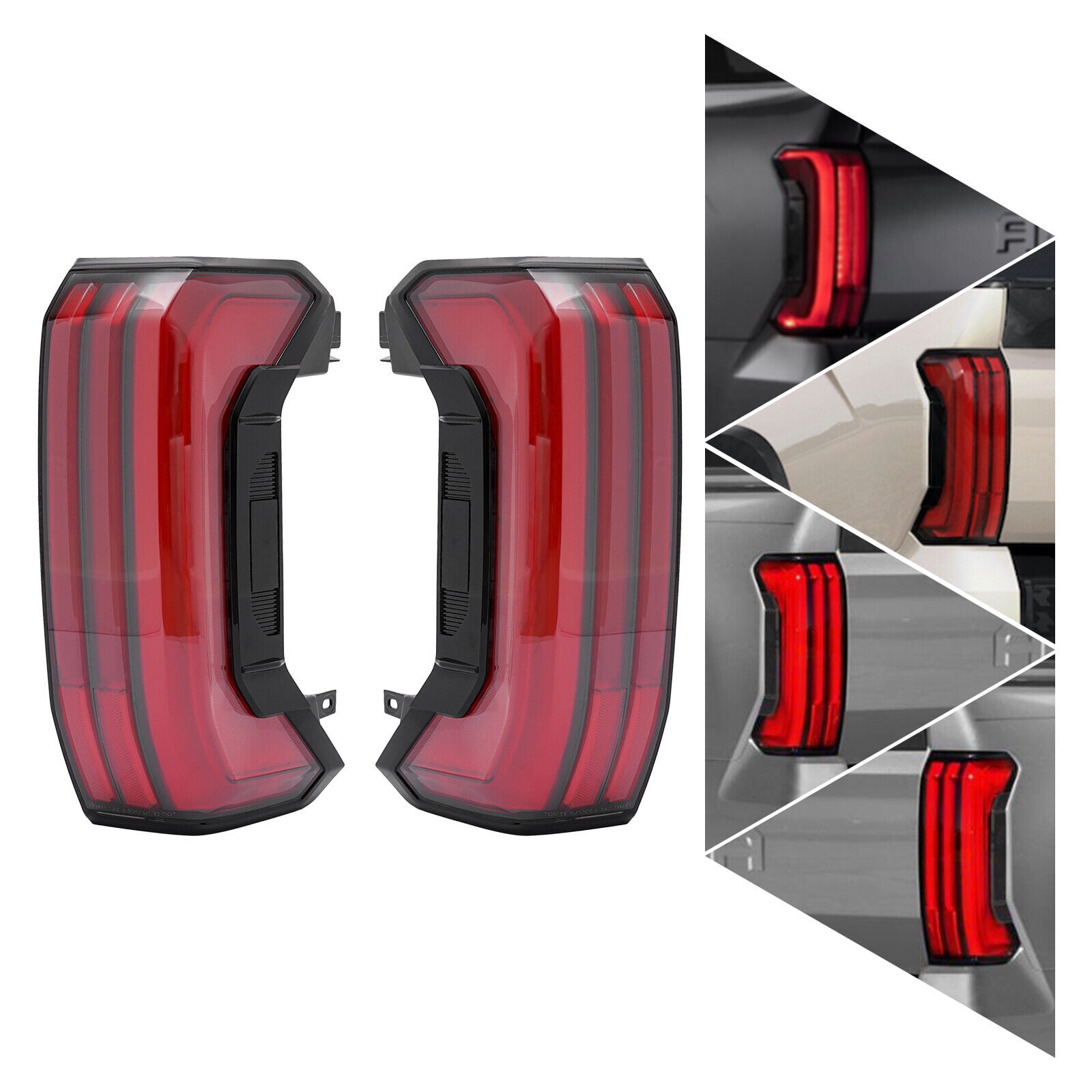 Left&Right LED Tail Lights Brake Lamps for 2022-2023 Toyota Tundra W ...