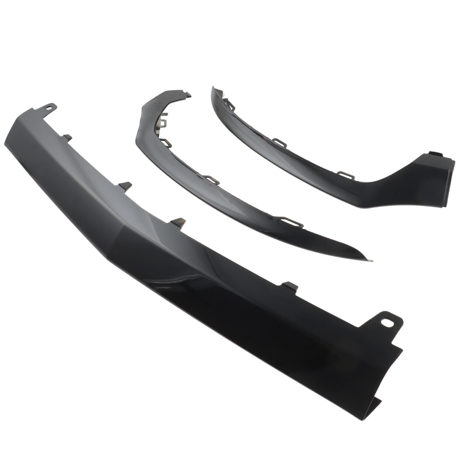 Left +Right + Middle Bumper Lip Lower Molding Trim for Mercedes-Benz ...