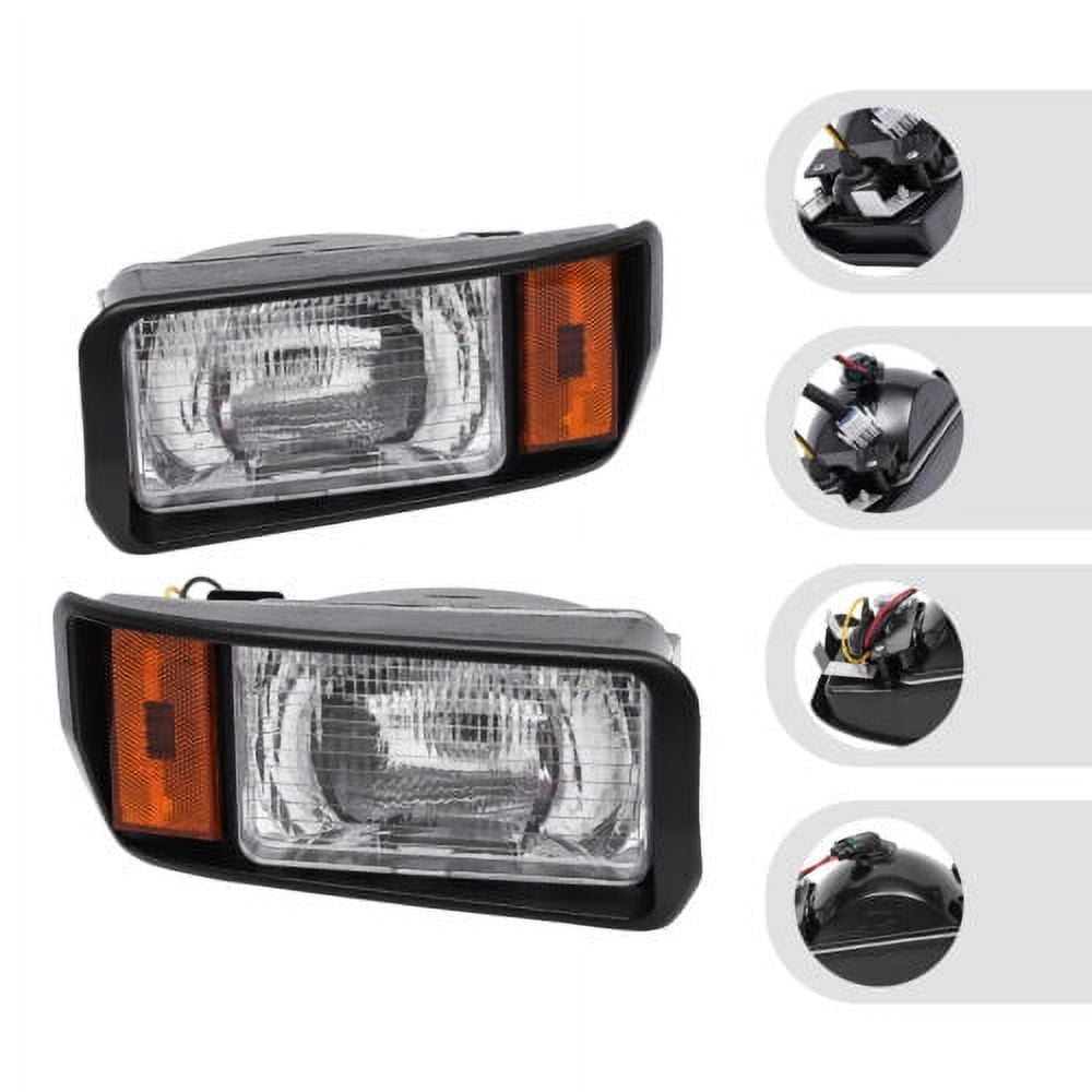 Left+Right Pair Headlamp Halogen Headlight for Club Car Golf Cart DS ...