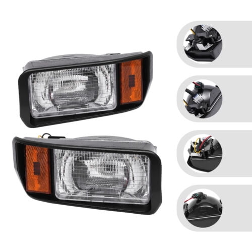 Left+Right Pair Headlamp Halogen Headlight for Club Car Golf Cart DS ...