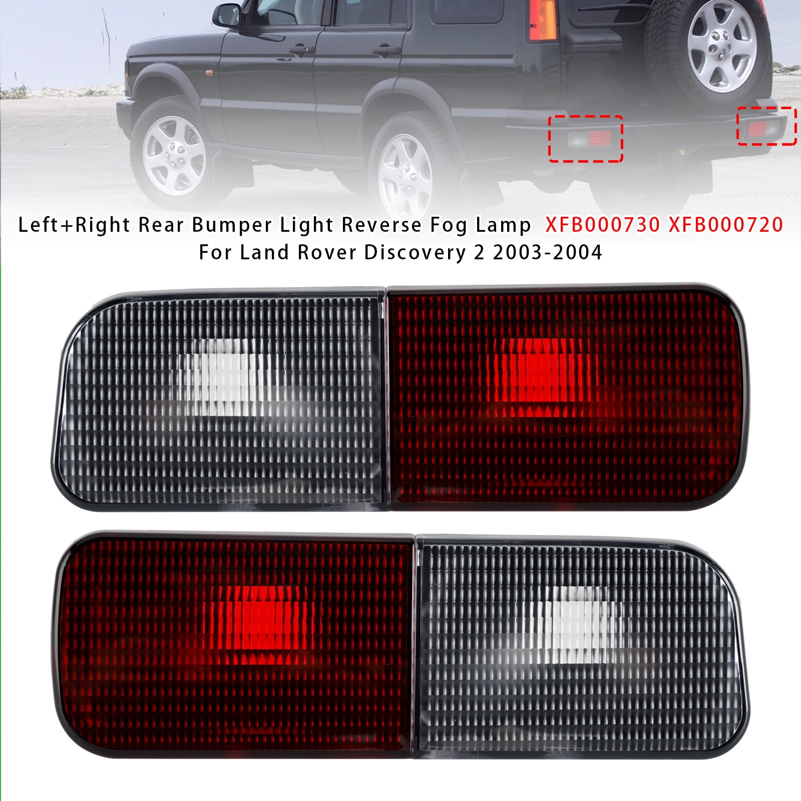 Left+Right Rear Bumper Light Reverse Fog Lamp For Land Rover Discovery ...