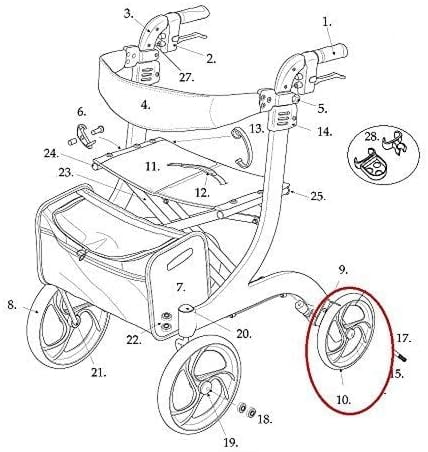 Left & Right Rear Wheels with Bearings ONLY for Drive RTL10266 Nitro ...