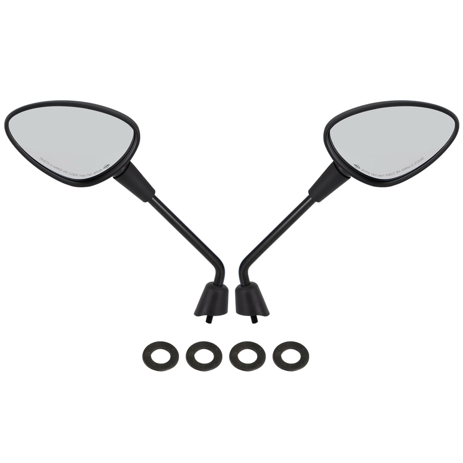 Left & Right Rearview Mirror Black For Vespa Sprint 50 125 150 2014 ...